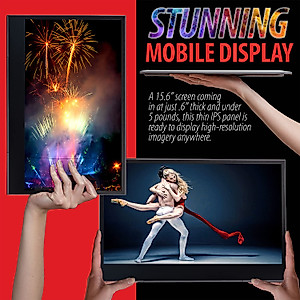 Deco Gear 15.6" 1920x1080 Portable Monitor, 60Hz, Touchscreen with 1-YR CPS Enhanced Protection Pack Bundle