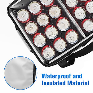 Feestars Large Grill Caddy with Lid and Paper Towel Holder for Picnic, Collapsible& Insulated BBQ Accessory Organizer, Easy Carry Griddle Caddy for Picnic/Barbecue Utensil/Camping/Tailgating