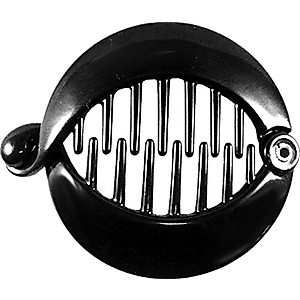 Prettyou 2.5 Inches Effortless Beauty Assorted Side Combs Ponytail Hair Clip Comb Pin Round Banana Clips, Pack of 4 (Black)