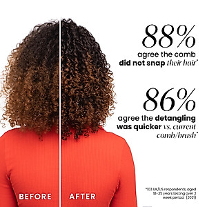 Tangle Teezer The Wide Tooth Comb for Curly Hair, Double-Sided Detangling Comb for All Hair Types, Wet and Dry Detangling, Lilac