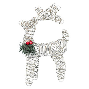 VOSAREA Home Decorations Statue Decor Outdoor Decorations Xmas Deer Decoration Metal Deer Decoration Christmas Elk Figurines Gift Decorate Sculpture Silver Cute Iron Christmas Utenciles