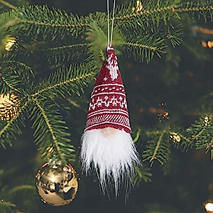 MYH DECO 6 Pack Gnome Plush Christmas Gnome Decorations Ornaments Set - Xmas Gnome Plush Scandinavian Santa Beard Ornaments for Christmas Tree Home Decor (8 inch)