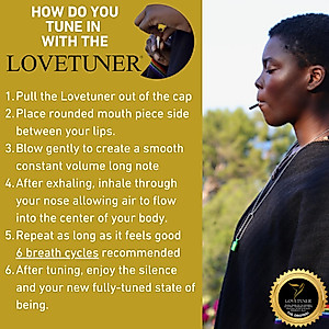 LOVETUNER Meditation Tuning Necklace 528 hz Frequency of Love | Mindfulness Device for Anxiety & Stress Relief (Waxed Cord Bronze)