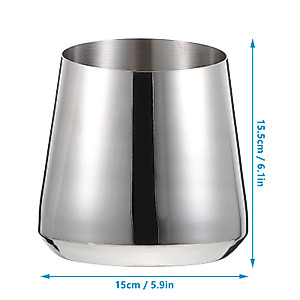 Garneck Stainless Steel Bucket Beer Bottle Bucket Double Metal Cooler Bucket Metal Ice Bucket Holder Cocktail Ice Drinks Buckets Bottles Cooler Tinplate Tableware