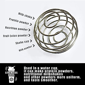 6 PCS 2 inches Shaker Balls, 304 stainless steel Shaker Bottle Ball Replacement，Whisk Ball Milkshake Protein Wire Mixer Mixing Cup Blend Shaker Bottle replace individual package