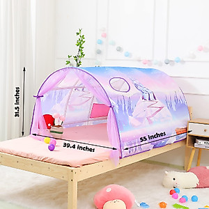 Bed Tent for Kids Lucky Castle Toddler Bed Tent Foldable Game House for Children Play Tents for Girls Boys Sleeping Canopy Playhouse
