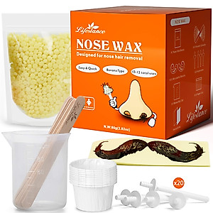 Lifestance Nose Wax Kit, Nose Hair Wax, Nose Wax for Quick & Easy Hair Removal, Painless Nose Hair Waxing Kit for Men Women (15-20 Times Usage)