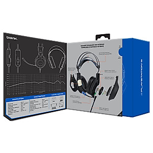 Bionik Sirex Gaming Headset with Mic for PS5: 50MM Drivers, Memory Foam, Mute Switch, Adjustable Head Beam, PS4/Xbox Series XS/Nintendo Switch OLED/PC/Mac