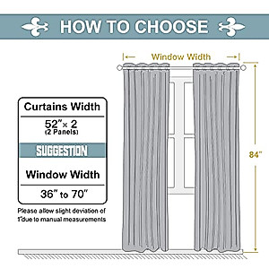ChrisDowa Grommet Room Darkening Curtains for Bedroom and Living Room - 2 Panels Set Thermal Insulated Blackout Curtains (Beige, 52W x 84L)