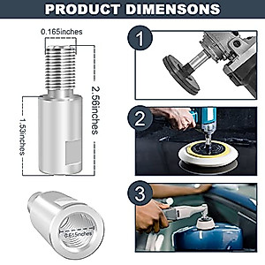 Uningmng Airway Buff Extender, Airway Buffing Wheel Extension Shaft  for Aluminum Wheel Polishing Kit, Angle Grinder Extension Connecting Rod, Rotary Polisher Accessory