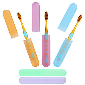20PCS Toothbrush Case Set,Portable Breathable Toothbrush Holder,Dust-proof Toothbrush Box Storage,Plastic Toothbrush Container Travel Toothbrush Mixed Color,Daily and Travel Use