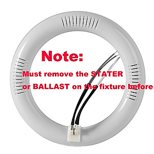 THECOSKY T9 LED Circline Light Bulb, 8 Inch 1700LM LED Circular Light, 12W Clear Cover 6500K Daylight Replacement for FC8T9/CW 22-Watt Fluorescent Circular Bulb (6500K, 8")