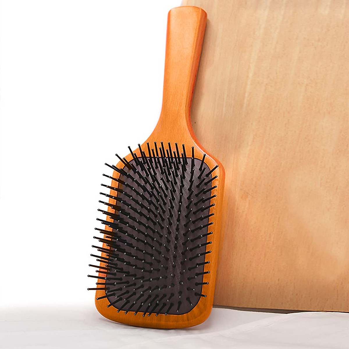 MIEDEON Hair Brush Paddle Brush Flexible Cushion Hairbrush for Thick Curly Thin Long Short Dry Hair Adds Shine and Makes Hair Smooth, For Women Men Children, With Gift Comb Cleaner (1)