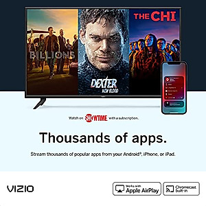VIZIO 32-inch D-Series Full HD 1080p Smart TV with Apple AirPlay and Chromecast Built-in, Screen Mirroring for Second Screens, & 150+ Free Streaming Channels, D32f-J04, 2021 Model (Renewed)