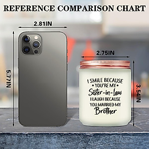 Maybeone Sister in Law Christmas Gifts - Birthday Valentines Day Mothers Day Wedding Gifts for Sister in Law - Scented Candle Gifts for Future Sister in Law