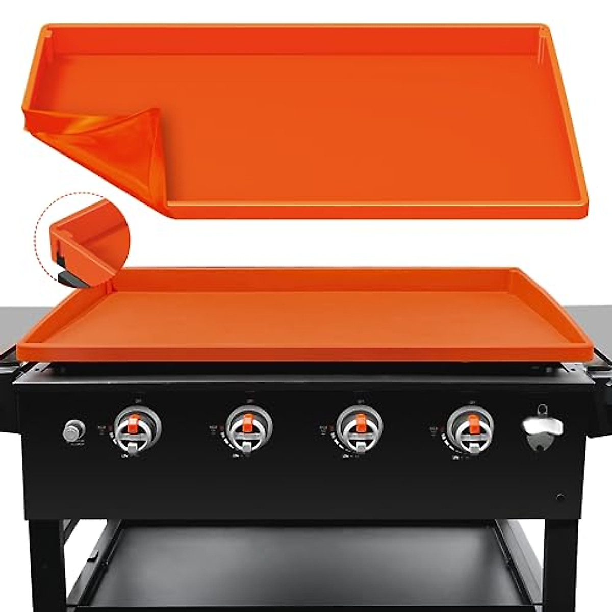 28" Griddle Mat Silicone For Blackstone, Top Choice For Blackstone Griddle Accessories,Food Grade Silicone Grill Mat,Silicone Griddle Cover Perfect Cover Grill From Damage,Insects, Rust,（Orange）