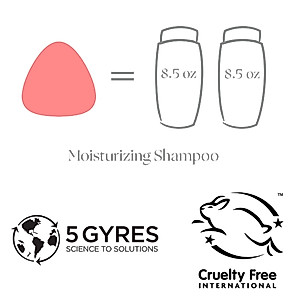 Peach not Plastic Shampoo Bar - Moisturizing for Dry, Damaged & Dull Hair | Leaves Hair Silky Soft | Plant Based, Vegan & Eco Friendly | 3.0oz