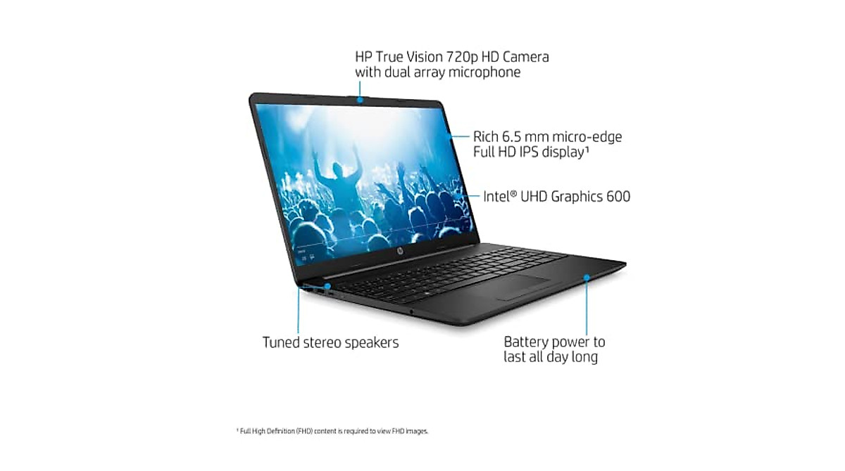 HP Laptop 15 with FHD Anti-Glare Screen & Long Battery Life