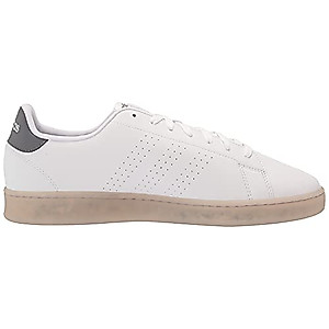 adidas Men's Advantage Eco Racquetball Shoe, White/White/Grey, 10
