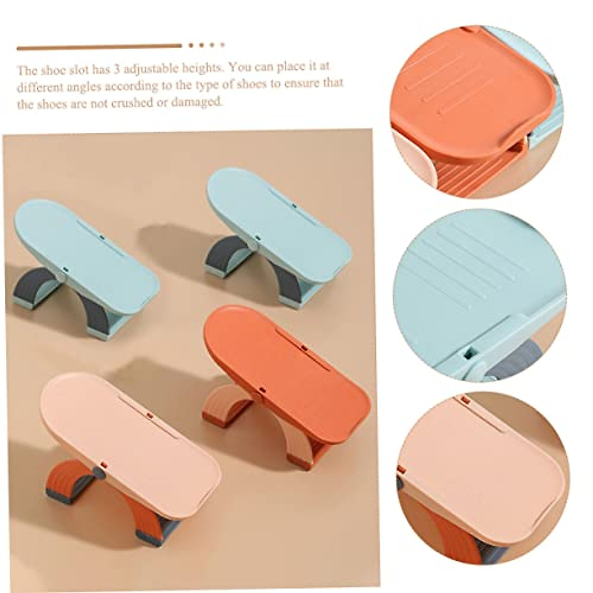Alipis 3pcs Shoe Rack Adjustable Shelf Brackets Shoe Organizer Adjustable Stand Shoe Rack Holder Shoe Holder Shoe Storage Holder Slipper Rack Holder Double Layer Shoe Holder Home Supply