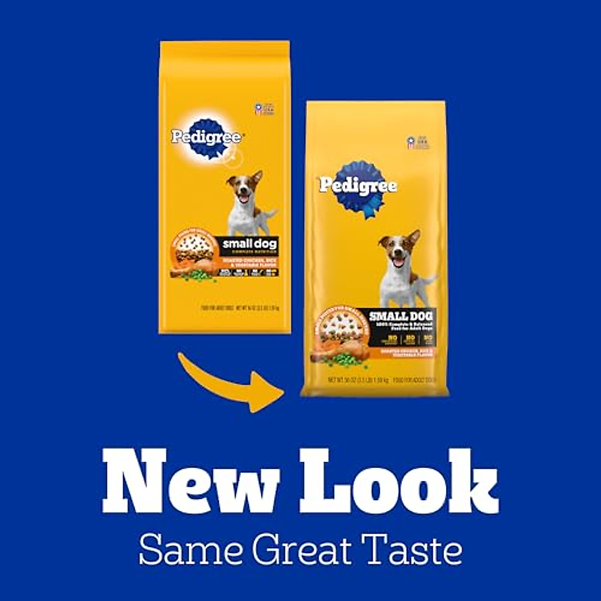 Pedigree Complete Nutrition Adult Small Dog Dry Dog Food, Roasted Chicken, Rice & Vegetable Flavor, 3.5 lb. Bag