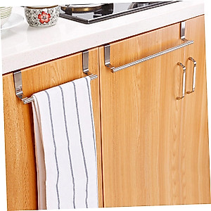 BUGUUYO 2pcs Towel Holder Towel Rack for Kitchen Hand Towel Stand Towel Rack for Bedroom Towel Rack for Closet Bath Towel Rod Kitchen Towel Hanger Stainless Steel Rack Bathroom Accessories