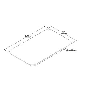 KOHLER K-6246-NA Riverby Hardwood Cutting Board 1.00 x 17.38 x 10.50 inches