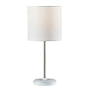 Adesso SL4905-02 Simplee Mia Table Lamp with Color Changing RGB Night Light Base, Touch Sensor Switch, USB Port, ETL Listed, 5ft, White