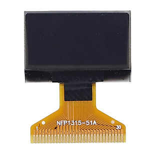 FOLOSAFENAR Display Module, 128 X 64 Thin Plastic Layer Professional LCD Display Screen 4Pcs Small 30PIN for DIY(Blue Displaying)