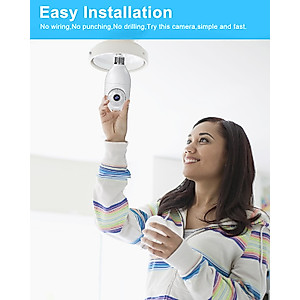 OFYOO Light Bulb Security Camera with Night Vision, 2K HD Home Security Cameras, Motion Detection, 360° Remote Viewing, and Real-Time Alerts for Home Safety, Waterproof, Indoor and Outdoor Cam