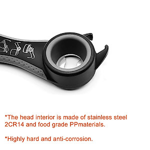 Bottle Opener Can Jar Opener Multi Function 5 in 1 Lid Twist Off Gripper Kitchen Multifunction Opener For Seniors Soft Grips Handle Wine Beer Soda Pops Easy Quick Tool Gadget Set Barware