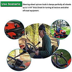 Tractor Steering Wheel Knob Steering Wheel Spinner Knobs for Kubota John Dee-re Tractors, Cars, Trucks, Mowers, Forklifts, Universal Spinner Knob Steering Wheel Ball Knob
