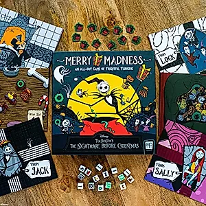 Disney Tim Burton’s The Nightmare Before Christmas Merry Madness | Quick-Rolling Family Dice Game | Great Kids & Family Board Game | Officially-Licensed Merchandise