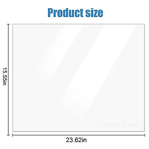 240350608 Refrigerator Glass Replacement,Glass Shelf Insert,Crisper Glass Replacement Compatible with Frigidaire Kenmore, White-Westinghouse, Crosley Glass Shelf Replacement AP2115928-24" x 15.5"