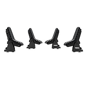 Thule DockGrip - Carries up to 36" wide kayaks and SUPs - Fits all hull shapes - Fits most roof rack cross bars - Kayak roof rack - Stand up paddleboard compatible - 85lb weight capacity