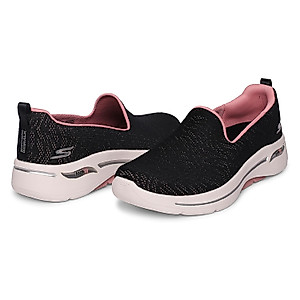 Skechers-Womens-GO Walk Arch FIT - O-Walking Shoes, Black, 4 UK (7 US)