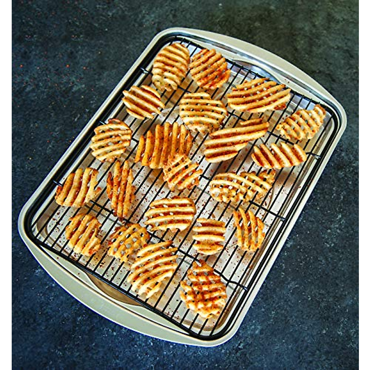 Nordic Ware 45027AMZ Oven Bacon Baking Tray, 17x12 in, Stainless Steel