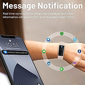 Asmoda Fitness Tracker, Smart Watch with Stopwatch and Pedometer, 1.1" Size Screen AMOLED Display Smartwatch with 25 Sport Modes, IP67 Waterproof Step Counter for iOS and Android Phone