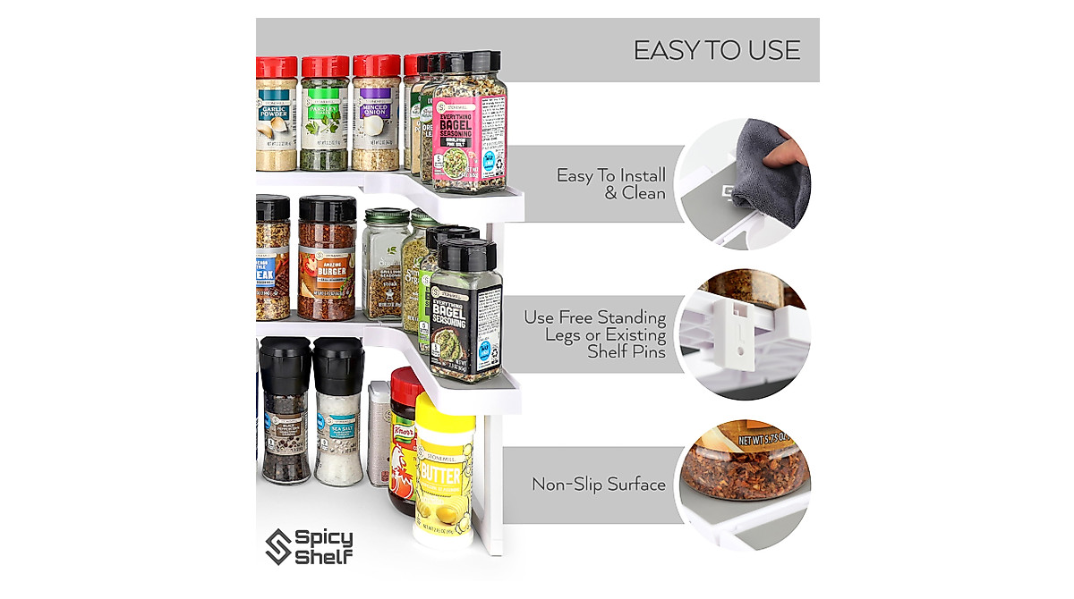 Organize with Spicy Shelf Patented Spice Rack
