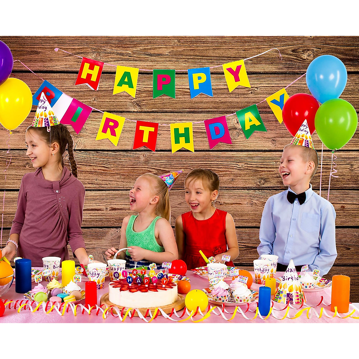 Buryeah 8 x 6 ft Wood Backdrop Brown Wood Wall Background Wooden Rustic Photo Backdrop Fabric Polyester Photography Backdrop Supplies for Party Wedding Baby Photoshoot