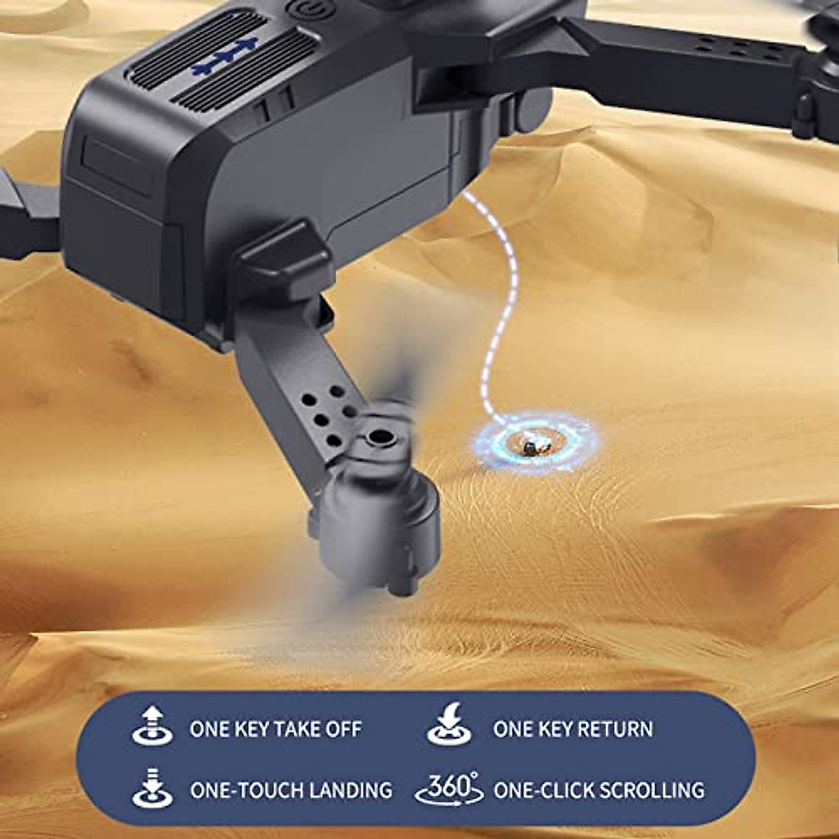 Mini Drone with 1080P Dual HD Camera, 2023 New Upgradded RC Quadcopter FPV Camera Foldable Drone Toys Gift for Adults Kids, One Key Start Speed Adjustment (Dual Camera)