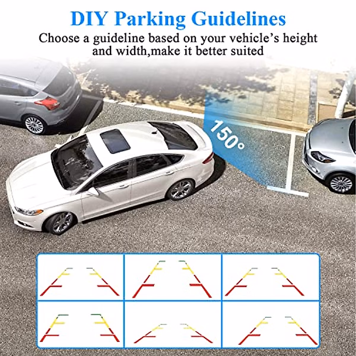 DoHonest Wireless Backup Camera for Car with 5" Monitor, HD 1080P No Delay Bluetooth Backup Camera System for Truck Pickup Minivan Support Add Second RV Camera DIY Installation to Avoid Drill Hole S4