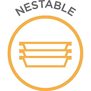 Libbey Urban Story 3-Piece Multi-Size Nesting Glass Tray Set, 8.6-inch, 10.6-inch, 12.5-inch