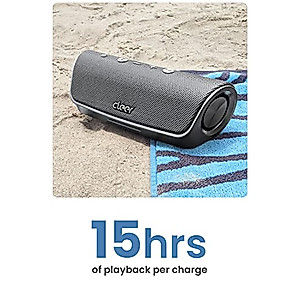 Cleer Audio Stage Smart Bluetooth Speaker - IPX7 Waterproof, Built-in Alexa, Stereo Pairing Capabilities, with Digital Amplifier, Dual 48mm Drivers, and Passive Radiators for Powerful Music and Sound