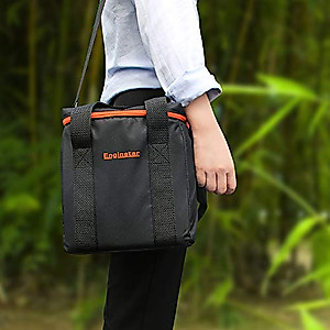 EnginStar Carrying Case Storage box Travel Business Lunch Bag Shockproof Universal Compatible for Portable Power Station, picnic camping wild fishing hunting - Black