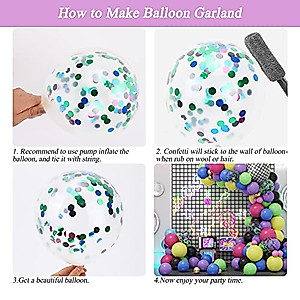 RUBFAC 80s 90s Theme Party Decorations 110Pcs Balloon Garland Kit 6PCS Inflatable Disco Ball Radio Boom Box Retro Mobile Phone Microphone Guitar Balloons for Back to 80s 90s Hip Hop Party Supplies