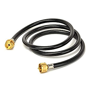 only fire 5 Feet Propane Torch Extension Hose for Propane Tree Distribution Tree Post Assembly 1" x20 Male throwaway Cylinder Thread - T and Y Connector