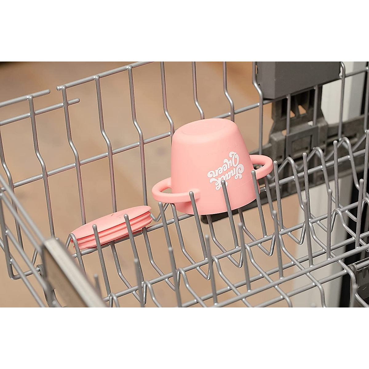 BELLA TUNNO Happy Snacker – Spill Proof Snack Cups for Toddlers and Babies, Snack Containers Made from Silicone BPA Free, Soft Opening & Removable Lid (Snack Queen)