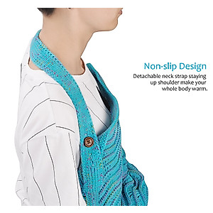 Tirrinia Sherpa Mermaid Tail Blanket for Adults Teens Girls Womens, Super Comfy Warm Anti-Slip Knitted Mermaid Blanket Wave Pattern | Gift Package Included, Blue