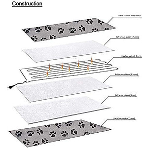 Dog Heating Pad for Large Dog Bed Indoor,Waterproof Heated Dog Bed Mat,Pet Heating Pad,Cat Heating pad,Puppy Heating pad for whelping Box Outdoor Dog House,Easy Clean,34X21 inch